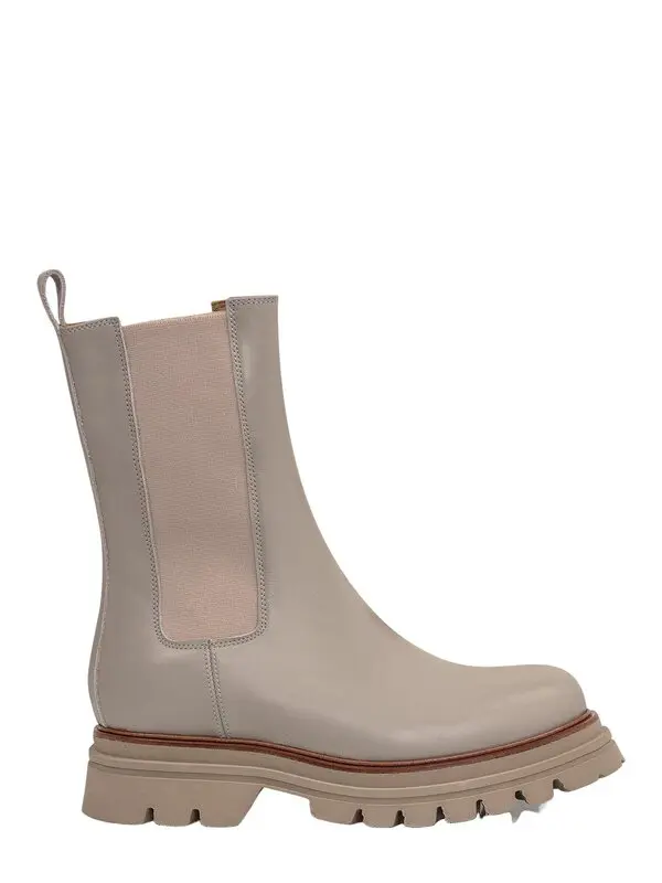 ENNEQUADRO Mid Calf Boots - Biscotto