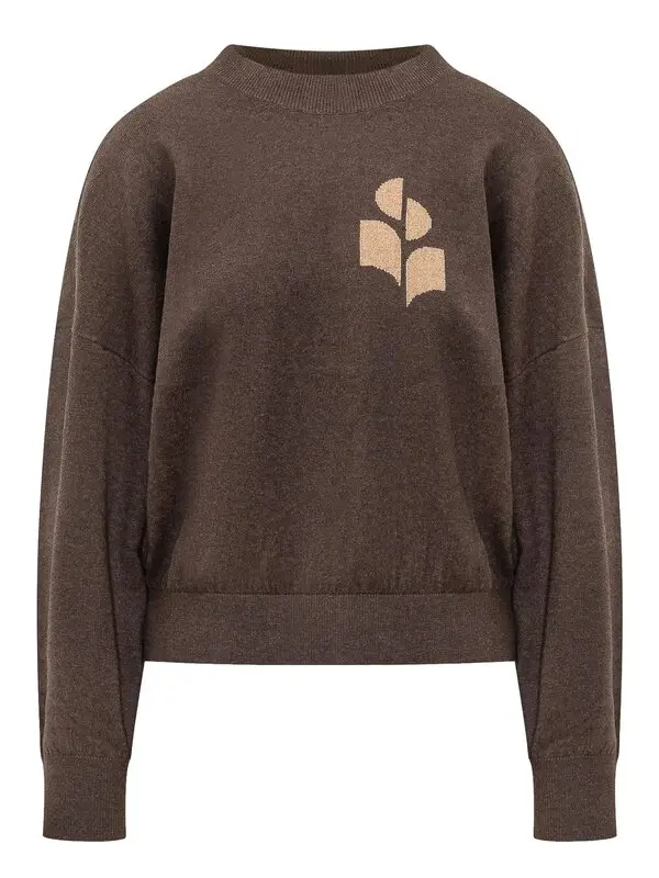 MARANT ETOILE Textured Knit Pullover - Chocolate