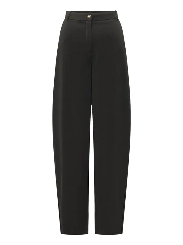 Elisabetta Franchi Sophisticated Trousers With Sharp Pleats - Nero