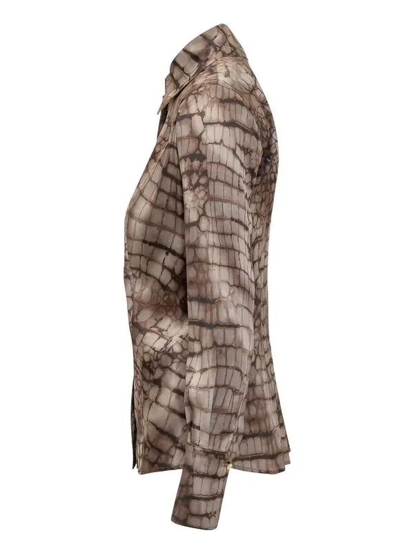 Elisabetta Franchi Animal Print Shirt - Cacao