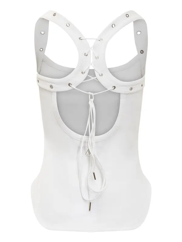 Attico Cotton Tank Top - White