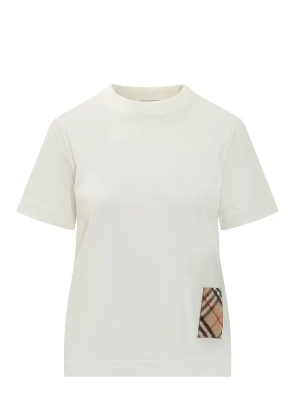 Burberry Frankie Cashmere-blend T-shirt - Chalk