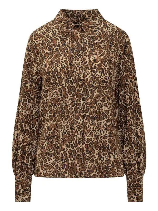 Isabel Marant Étoile Animal Print Silk Blend Shirt - Leopard