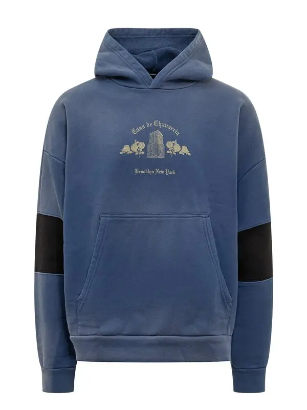 WILLY CHAVARRIA Cotton Hoodie - Prussian Blue