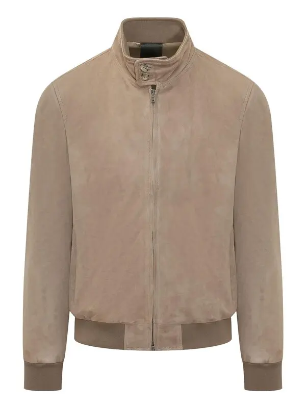 GIOCASTA Lined Hooded Suede Jacket - 60