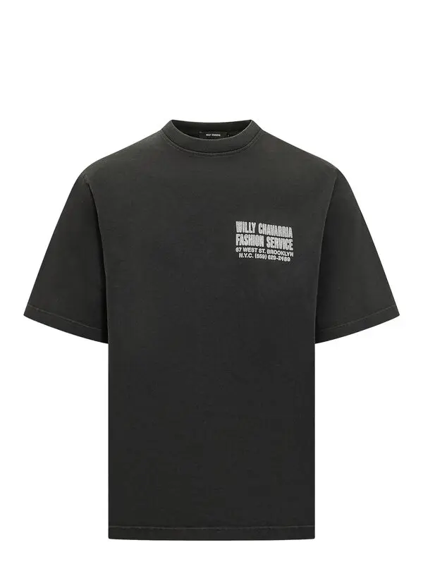 WILLY CHAVARRIA Stampaint Graphic Mini T-shirt - Black