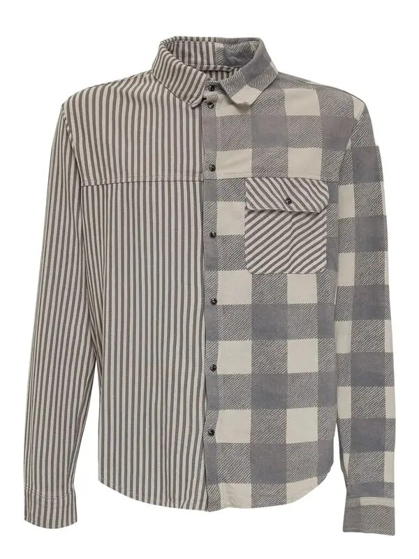 KEEP IN TOUCH Mini Luxury Leather Shirt - Righe