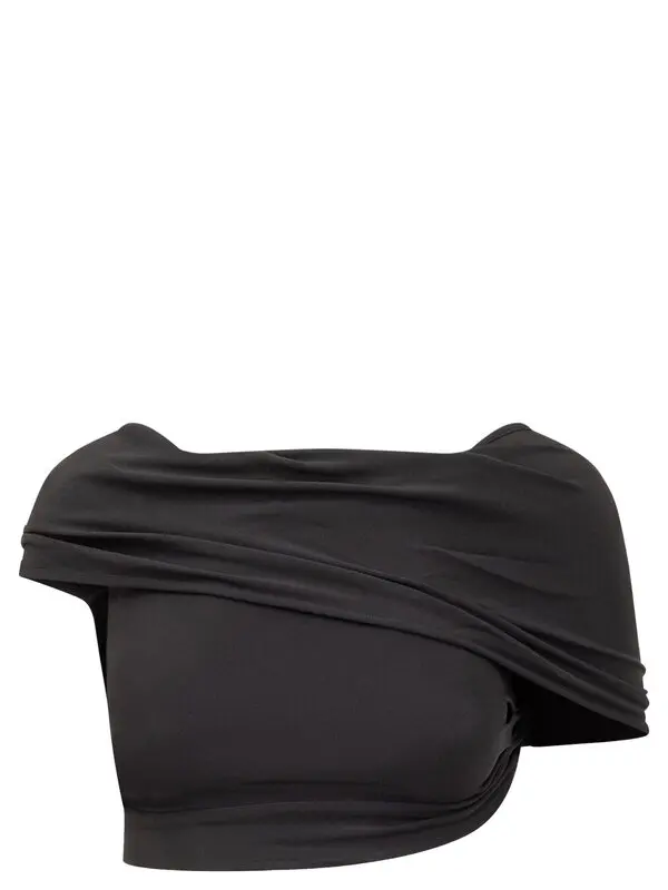 Casablanca Draped Mini Top - Nero