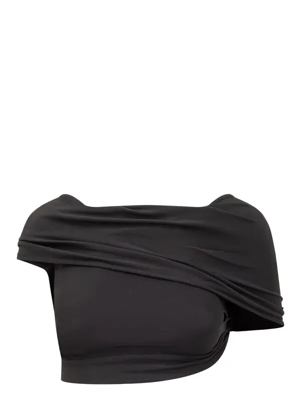 Casablanca Draped Mini Top - Nero