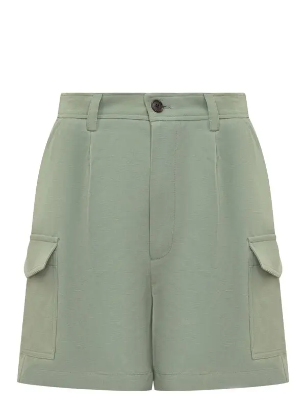 Woolrich Linen Blend Shorts - Sage