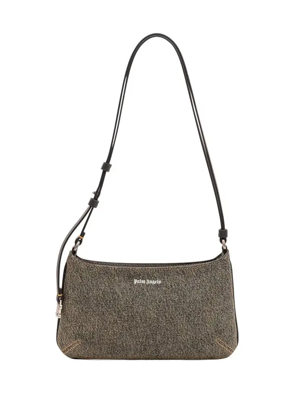 Palm Angels Studded Georgina Shoulder Handbag - Light Blue-silver