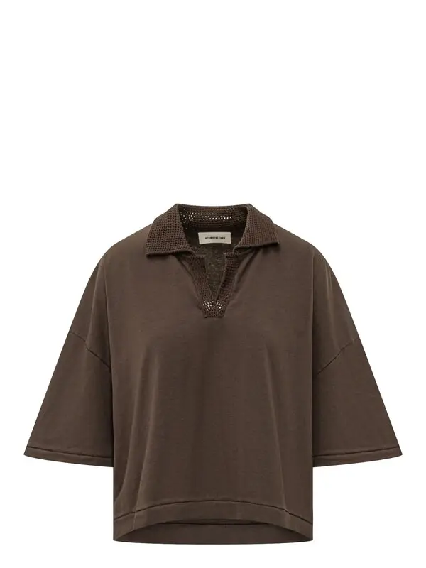 ATOMO FACTORY Cotton Mini Polo Jersey - Moro