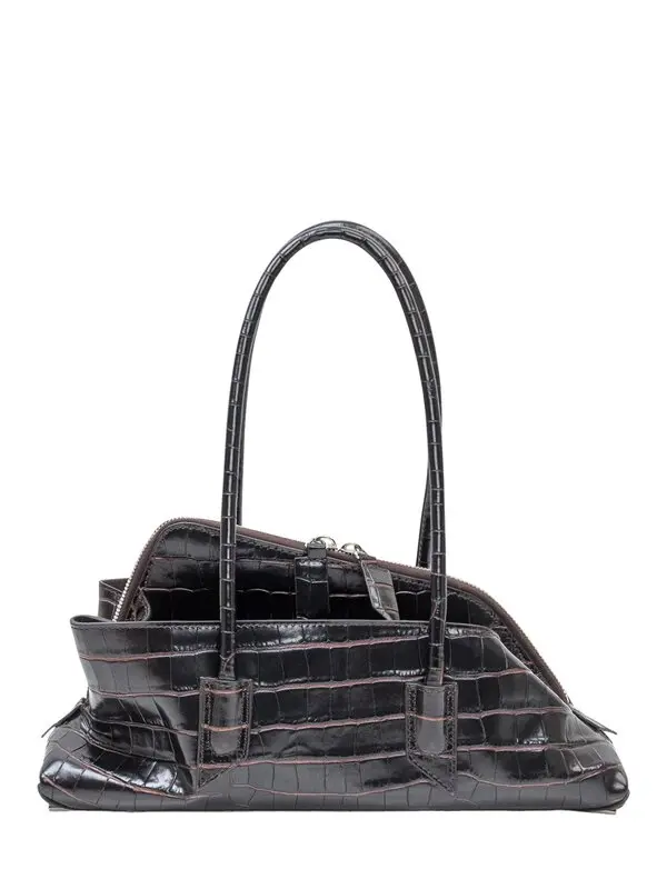 Attico Mini Elegant Shoulder Bag - Coffee