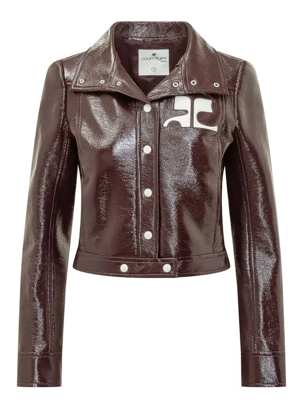 COURREGES REEDITION Cropped Jacket - Burgundy