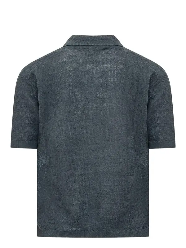 ATOMO FACTORY Innovative Cut Sleeve Shirt With Button Details - Blu