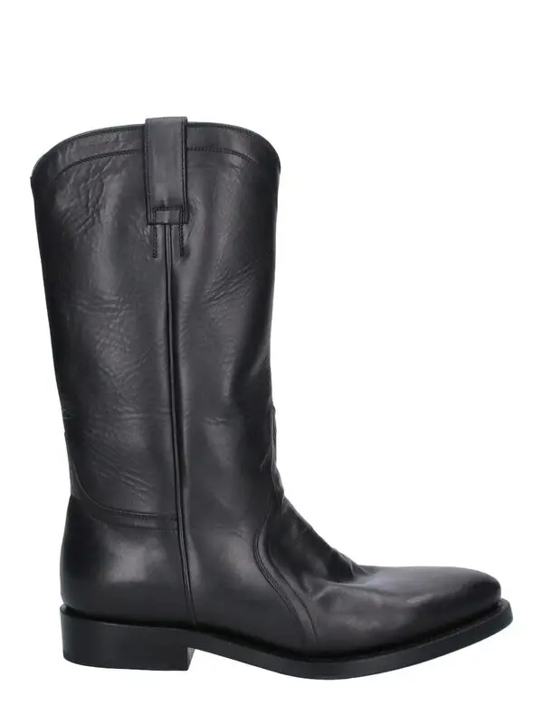 JIL SANDER Tall Leather Boots - Black