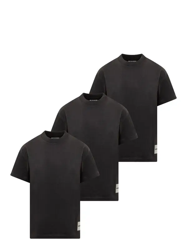 JIL SANDER Painted Design T-shirt - Black