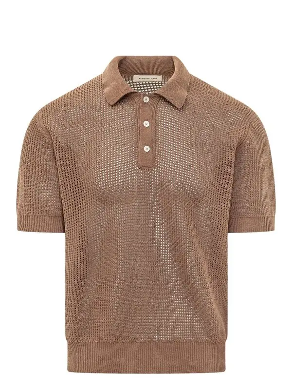 ATOMO FACTORY Mini Polo With Stylish Buttons And Collared Design - Moro