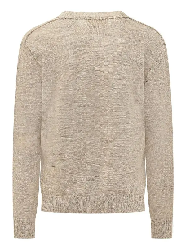 ATOMO FACTORY Innovative Button Detail Cardigan - Sabbia