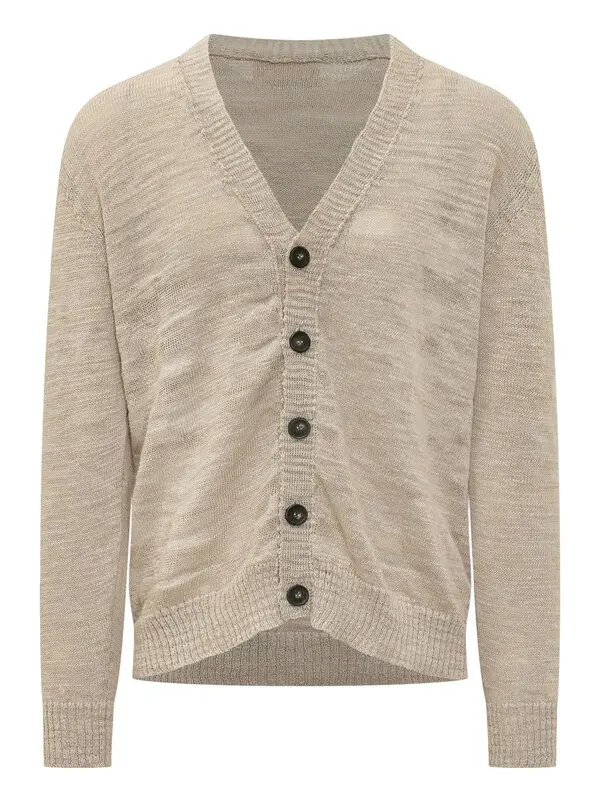 ATOMO FACTORY Button Detail Cardigan - Sabbia