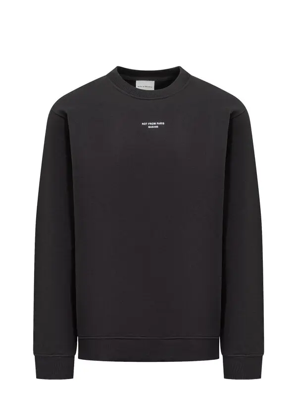 Drole De Monsieur Minimal Logo Sweatshirt - Black