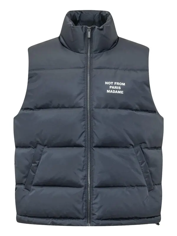 Drole De Monsieur Sleeveless Down Vest - Navy