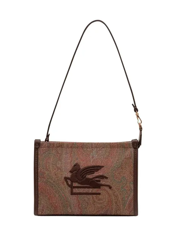 Etro Leather Shoulder Bag - Marrone