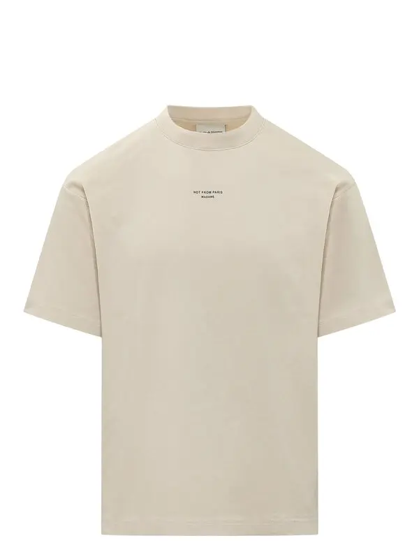 Drole De Monsieur Logo T-shirt - Mastic