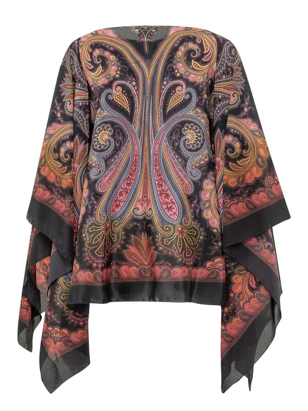 Etro Knit Poncho - Marrone