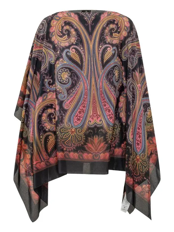 Etro Knit Poncho - Marrone