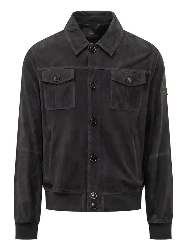 Peuterey Lightweight Leather Bomber Jacket - 215