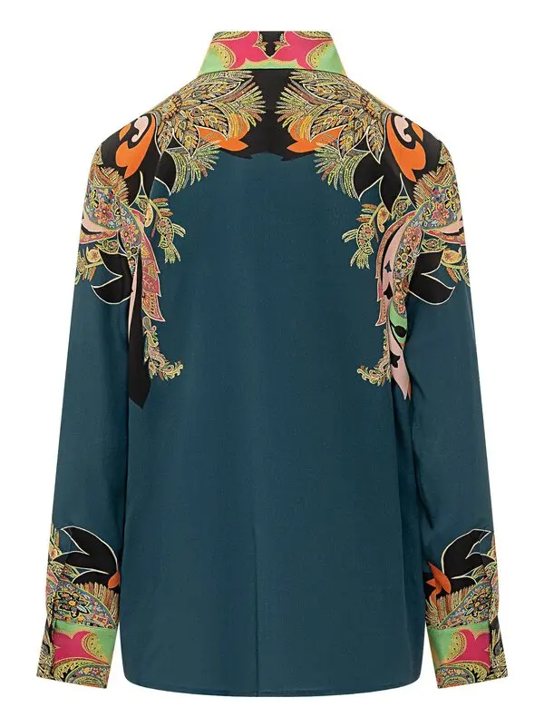 Etro Paisley Print Button Up Shirt - Blue