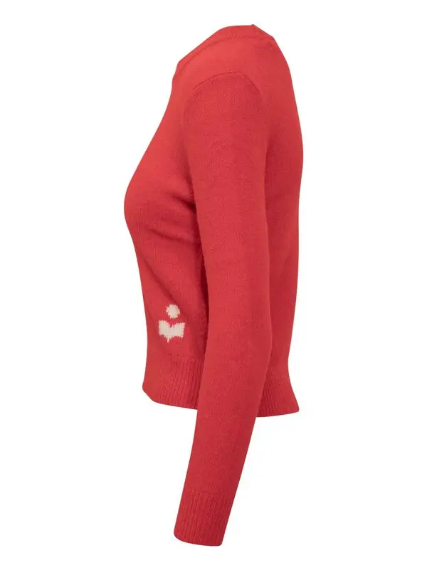Isabel Marant Étoile Cozy Wool Pullover With Logo - Red