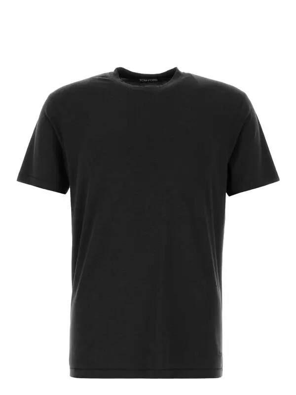 TOM FORD Textured Crewneck Knit Sweater - Black