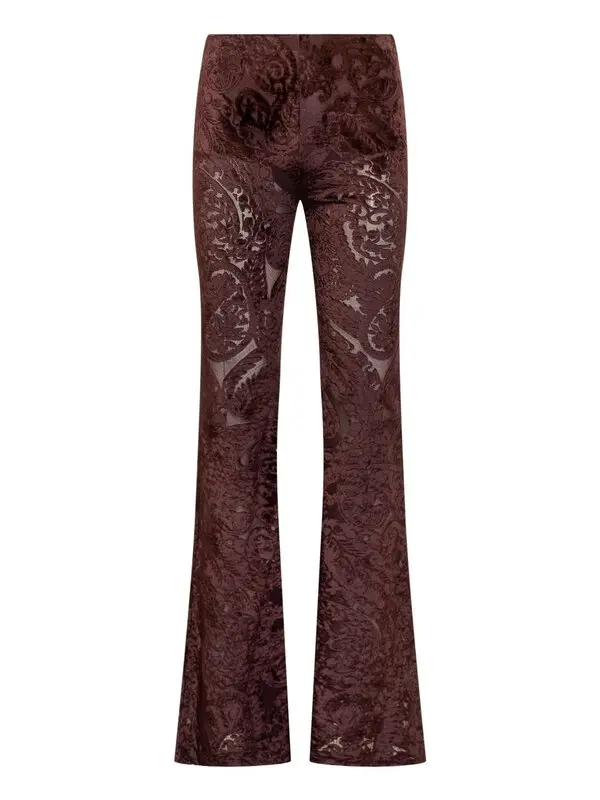 Etro Chic Jacquard Trousers - Bordeaux