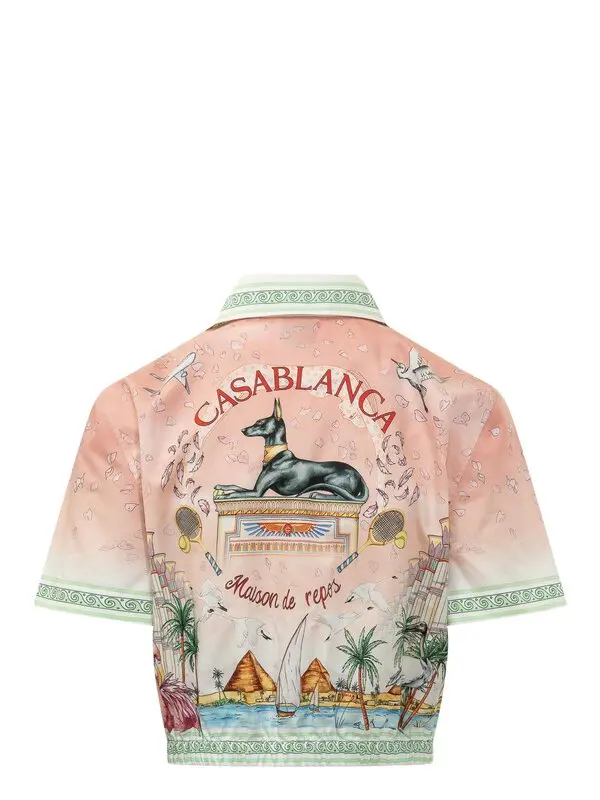Casablanca Embroidered Button-up Shirt - Cotton
