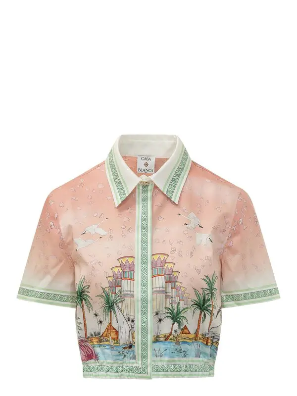 Casablanca Embroidered Button-up Shirt - Cotton