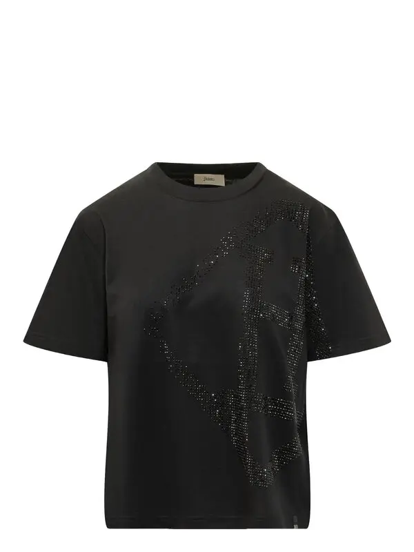 Herno Strass-embellished T-shirt - Black