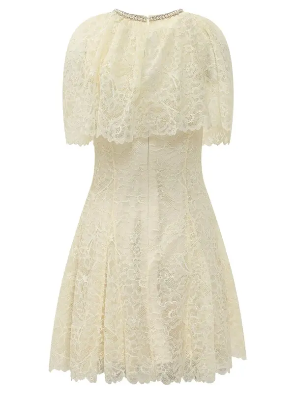 SELF-PORTRAIT Chic Caplet Mini Dress - Yellow
