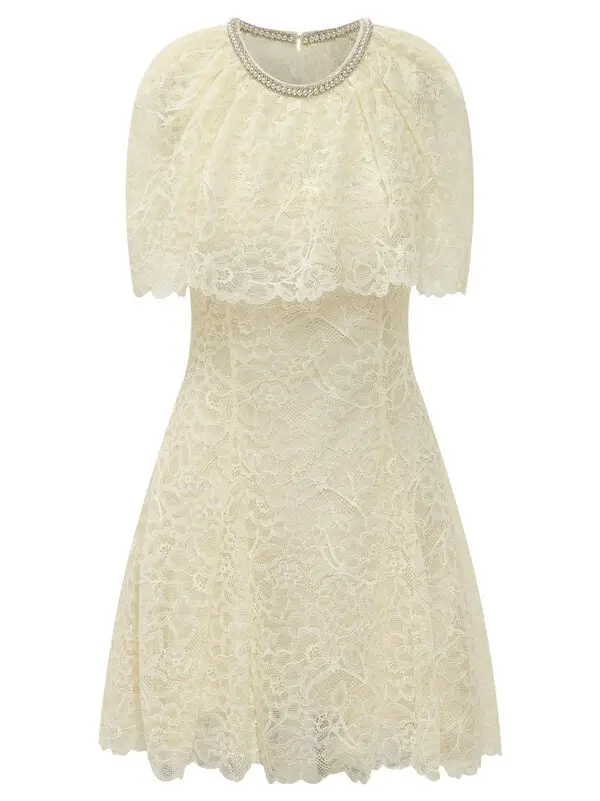 SELF-PORTRAIT Chic Caplet Mini Dress - Yellow