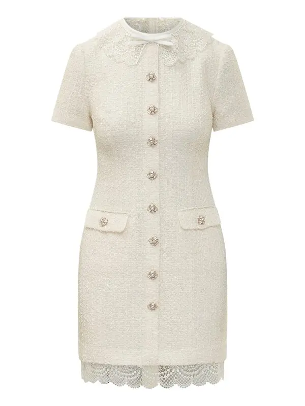 SELF-PORTRAIT Mini Dress - Cream