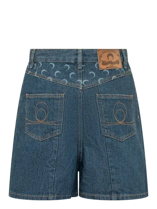 MARINE SERRE Denim Shorts - Midnight Blue