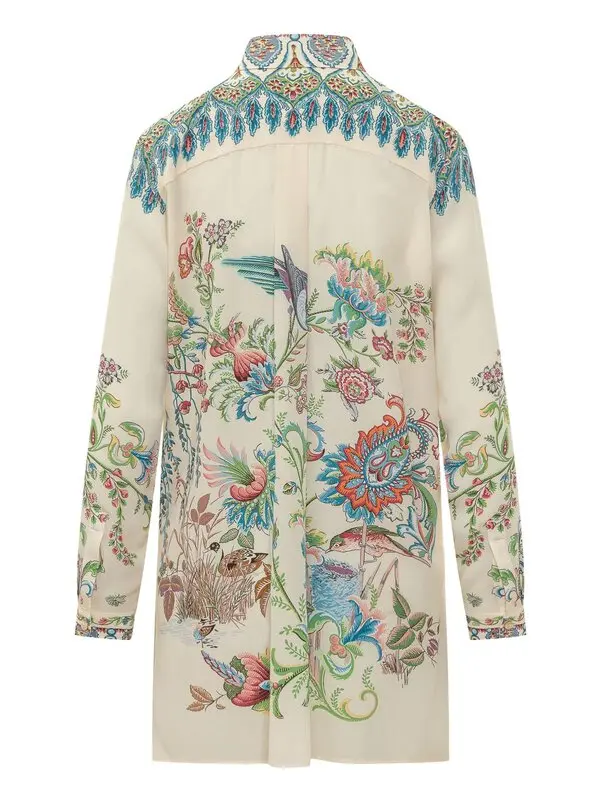 Etro Long Overshirt - Beige