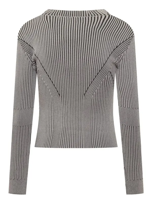 IRO PARIS Ribbed Knit Pullover - Black/grey