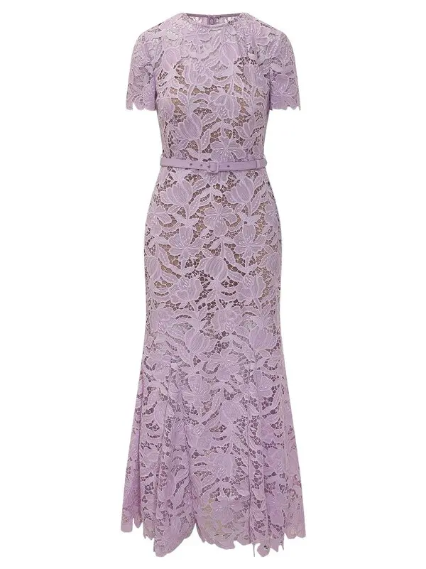 SELF-PORTRAIT Midi Dress - Lilac