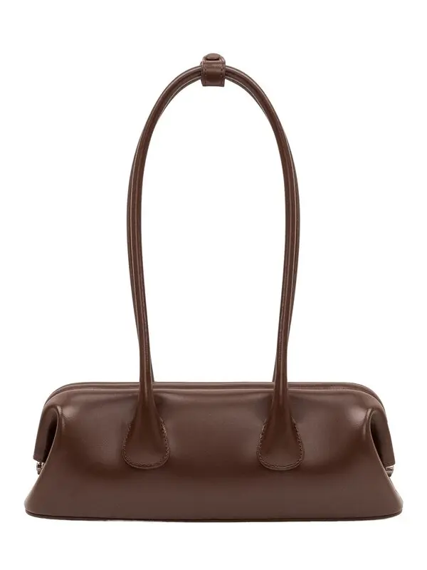 OSOI Sculpted Leather Shoulder Bag - Choco Brown