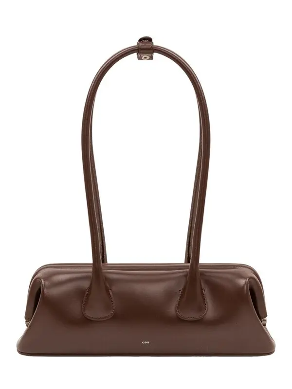 OSOI Sculpted Leather Shoulder Bag - Choco Brown