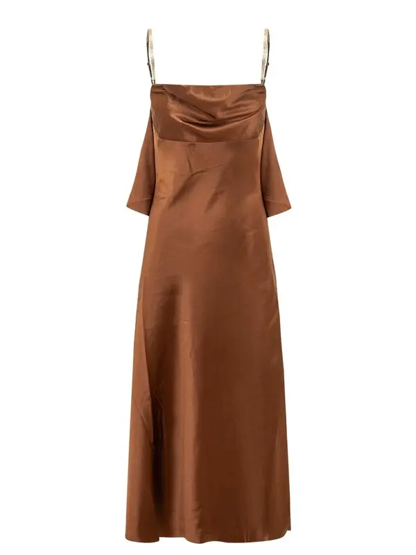 Rebecca Vallance Phoenix Rose Midi Dress - Bronze