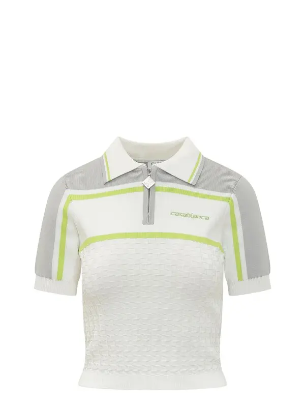 Casablanca Tennis Polo Shirt - Bianco