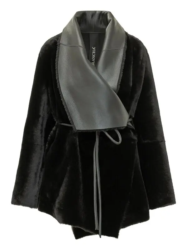 BLANCHA Straight Merino Jacket - Nero